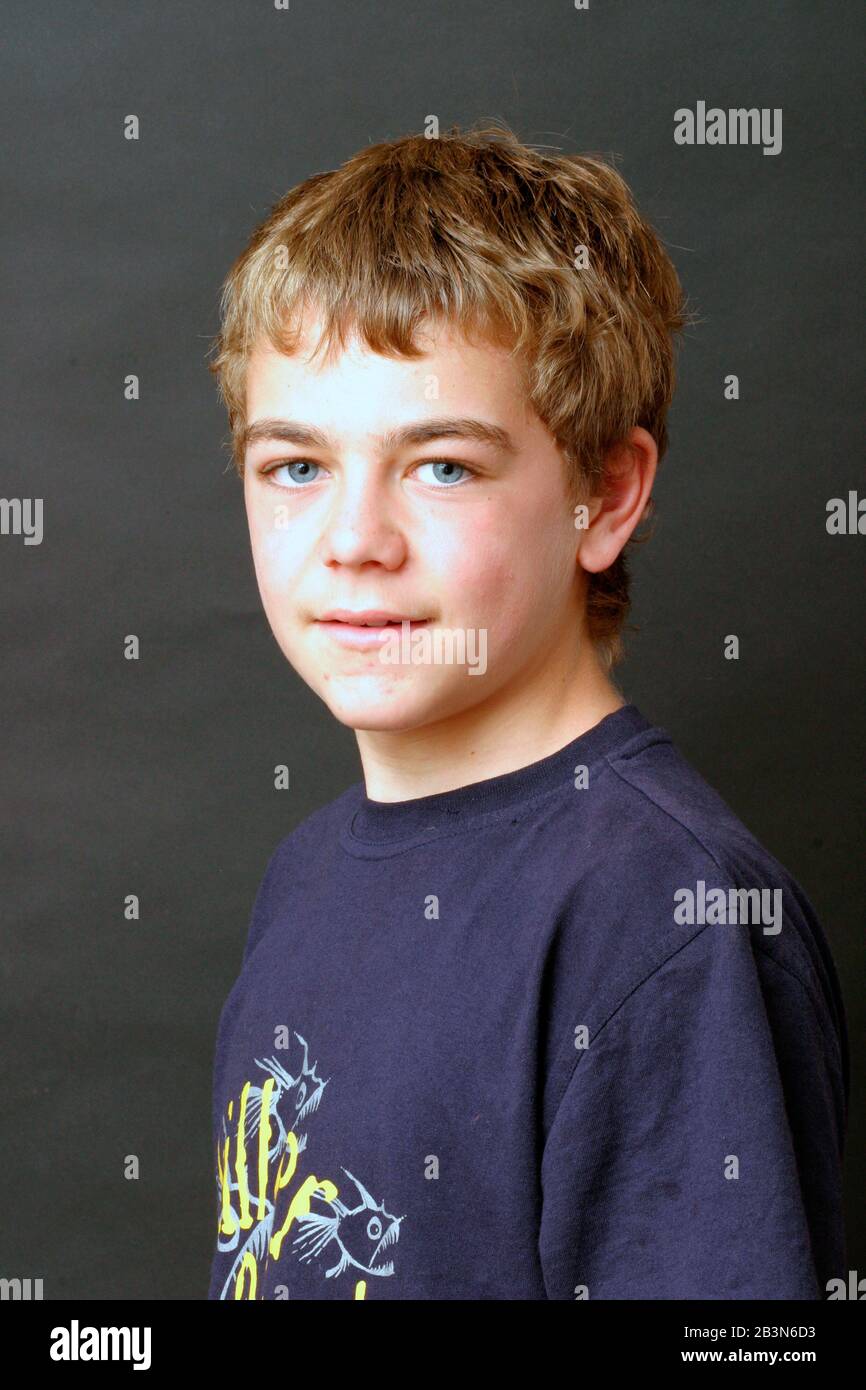 Portrait of boy aged 12 UK Stock Photo - Alamy