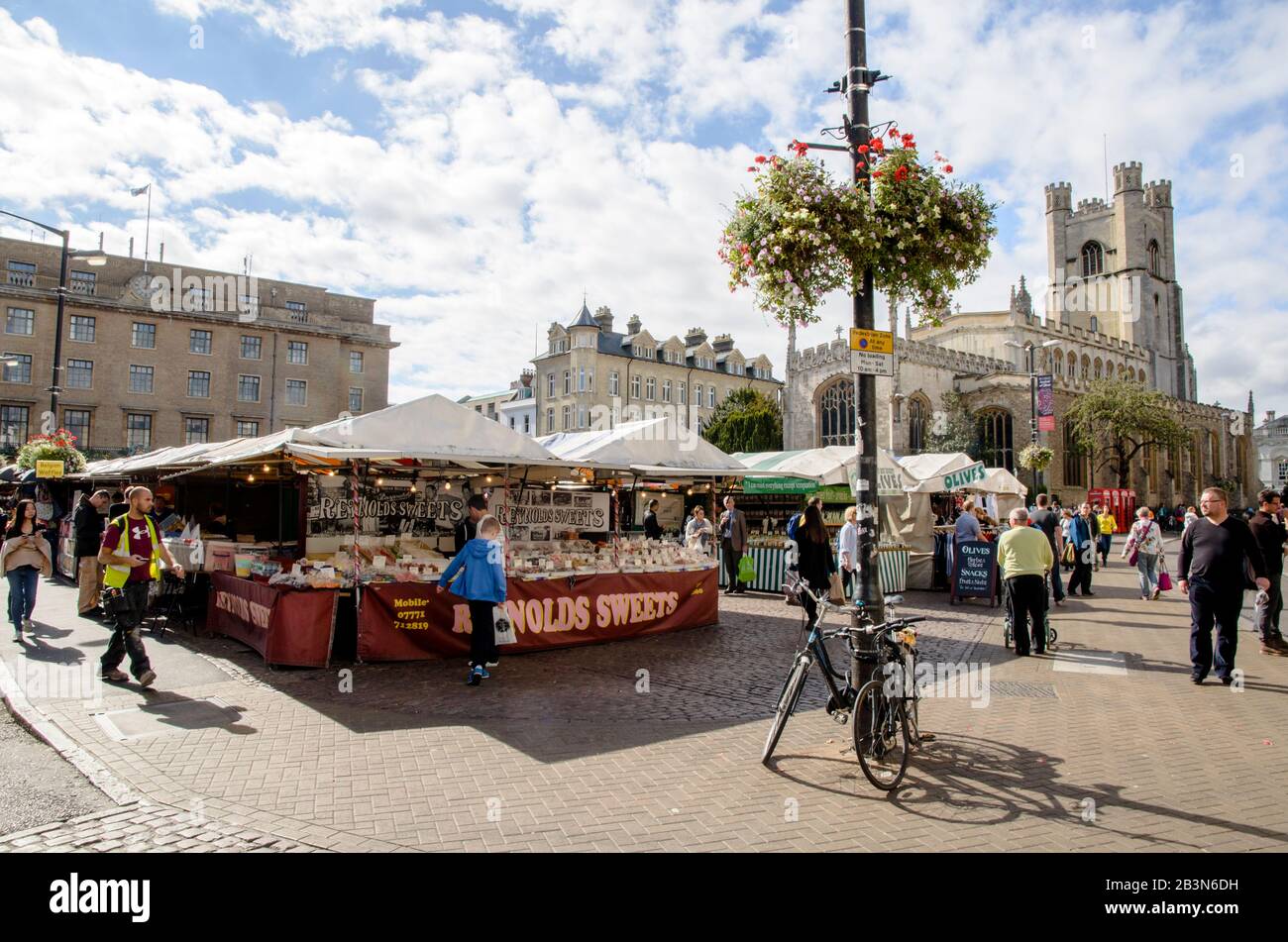 Cambridge Market Square - England Stock Photo - Alamy