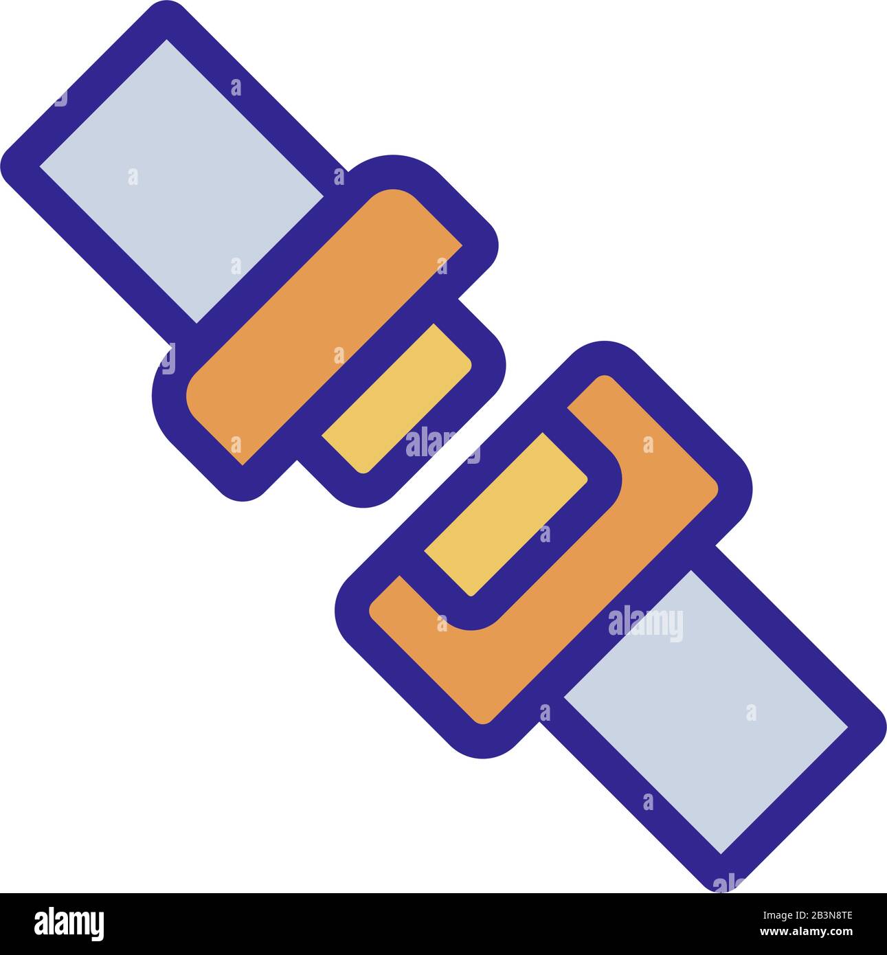 Seat belt icon vector. Isolated contour symbol illustration Stock ...