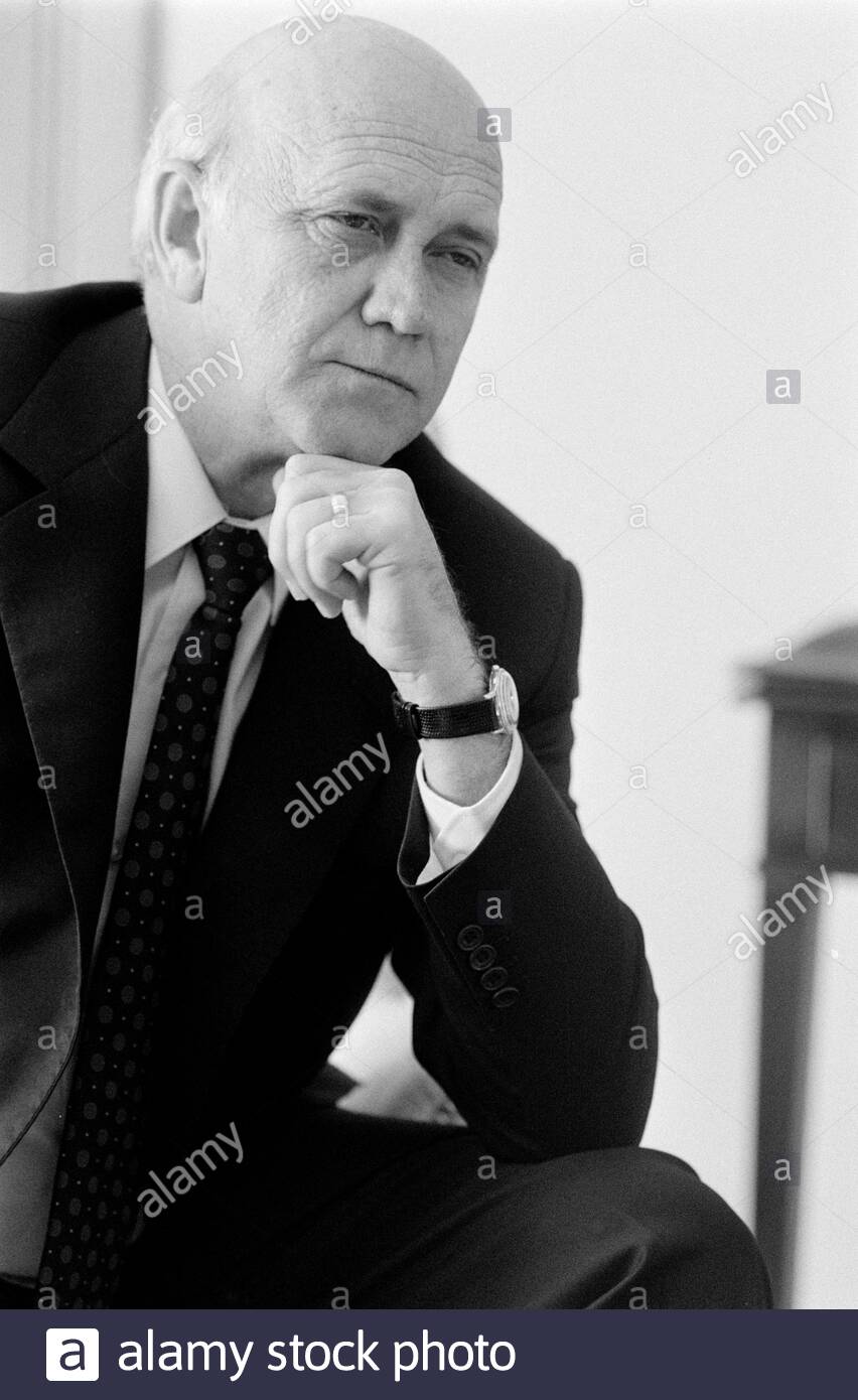 F W De Klerk President South Stock Photos & F W De Klerk President ...