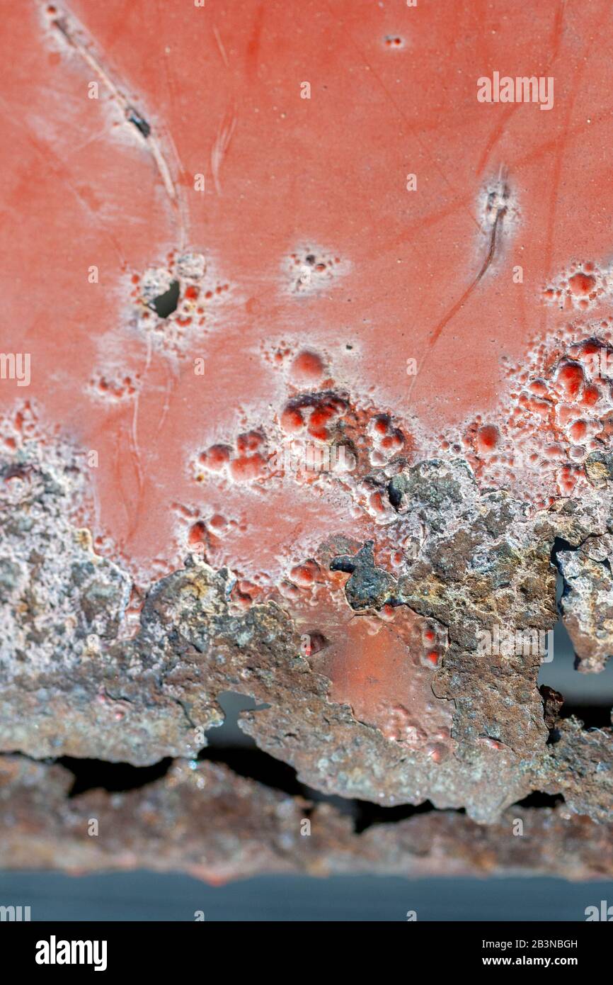 Close up shot of rusted body parts on an old car Stock Photo - Alamy