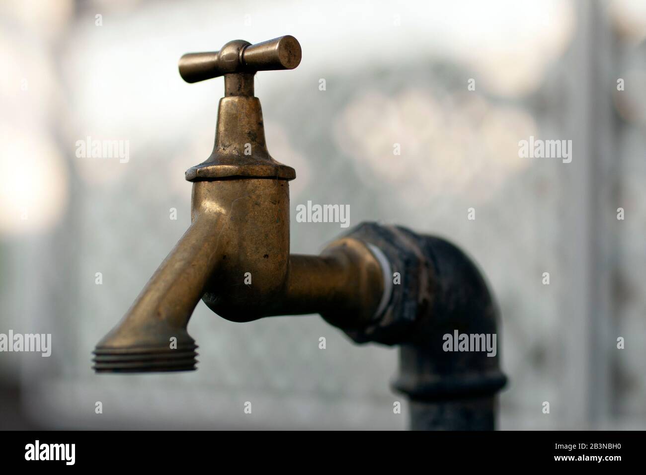 Close up shot of a garden tap Stock Photo - Alamy