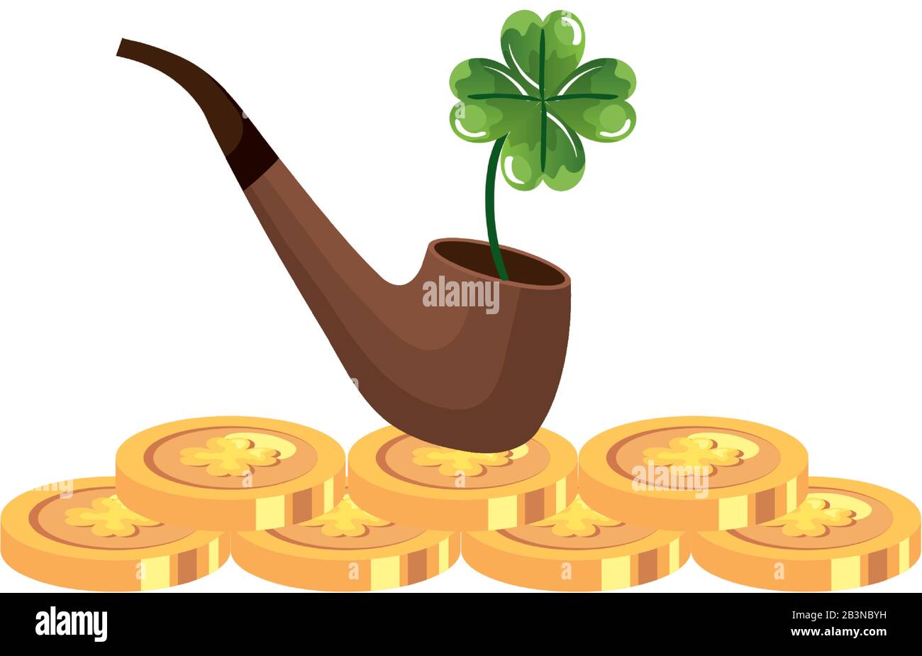 coin with clover with smoking pipe Stock Vector Image & Art - Alamy