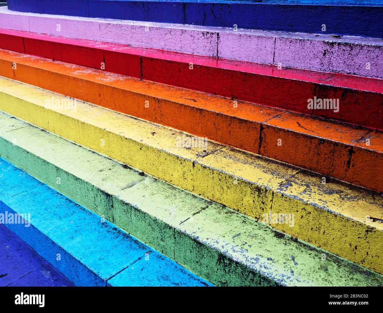 Rainbow steps aberdeen hi-res stock photography and images - Alamy