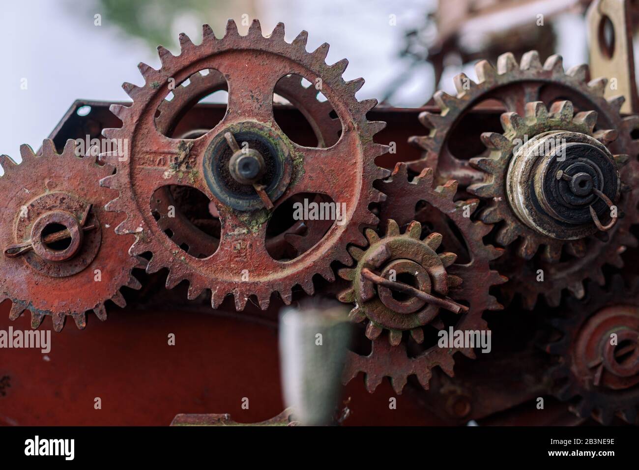 Closeup combine harvester chain hi-res stock photography and images - Alamy