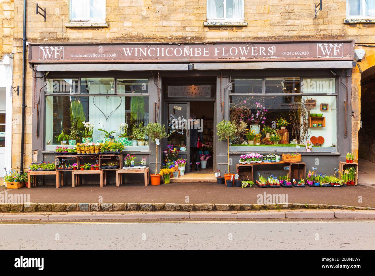 Attractive Flower Shop in Main Street of Winchcombe a Small Market Town ...