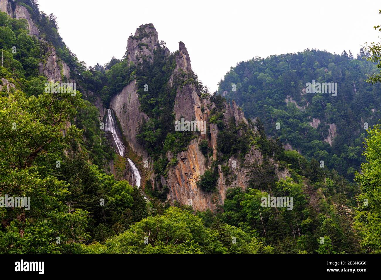 Ginga Falls, Sounkyo, Daisetsuzan National Park, Hokkaido, Japan, Asia ...