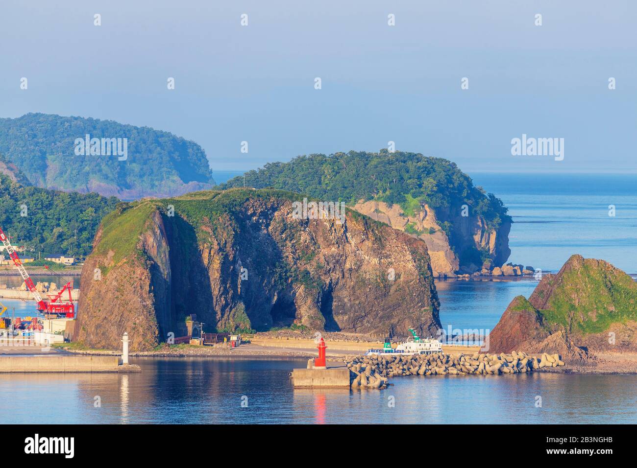 Utoro Harbour, Shiretoko National Park, Hokkaido, Japan, Asia Stock ...