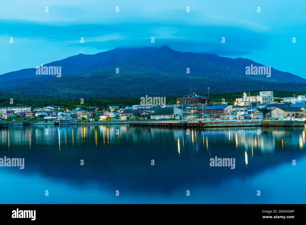 Rishiri island, Rishiri town harbour, Hokkaido, Japan, Asia Stock Photo - Alamy