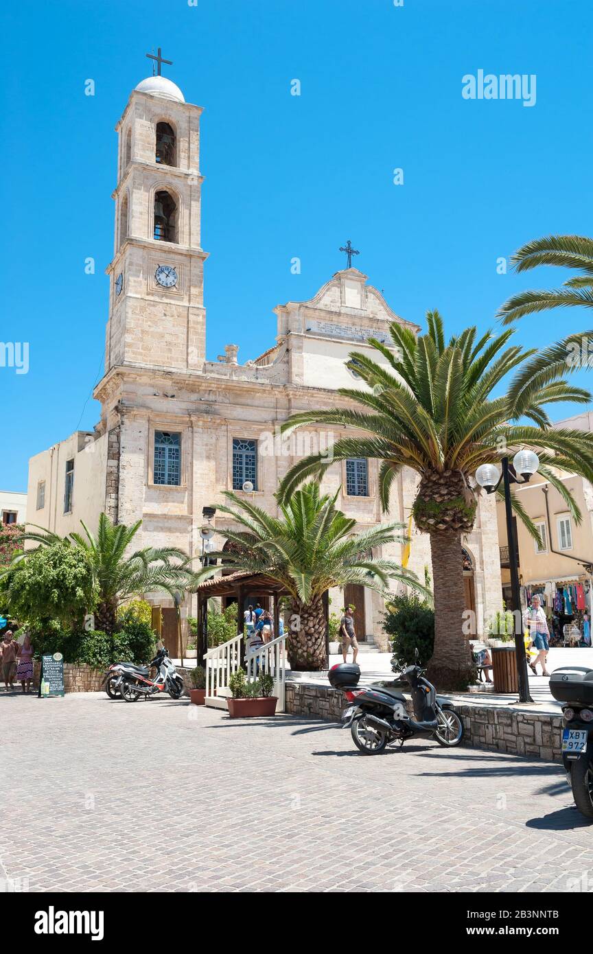 The Orthodox Cathedral, Chania, Crete, Greece Stock Photo - Alamy