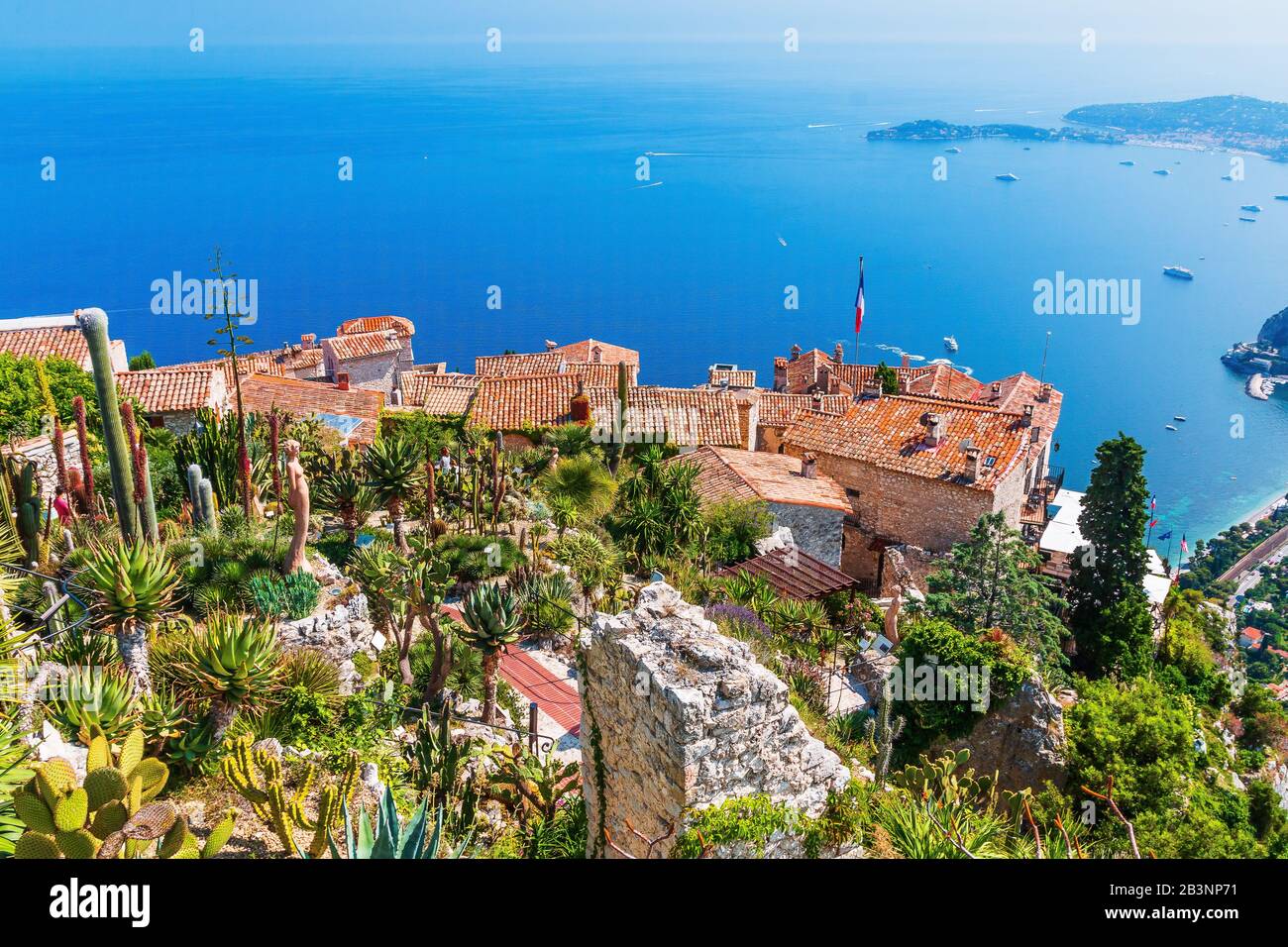 Town eze mediterranean sea france hi-res stock photography and images ...
