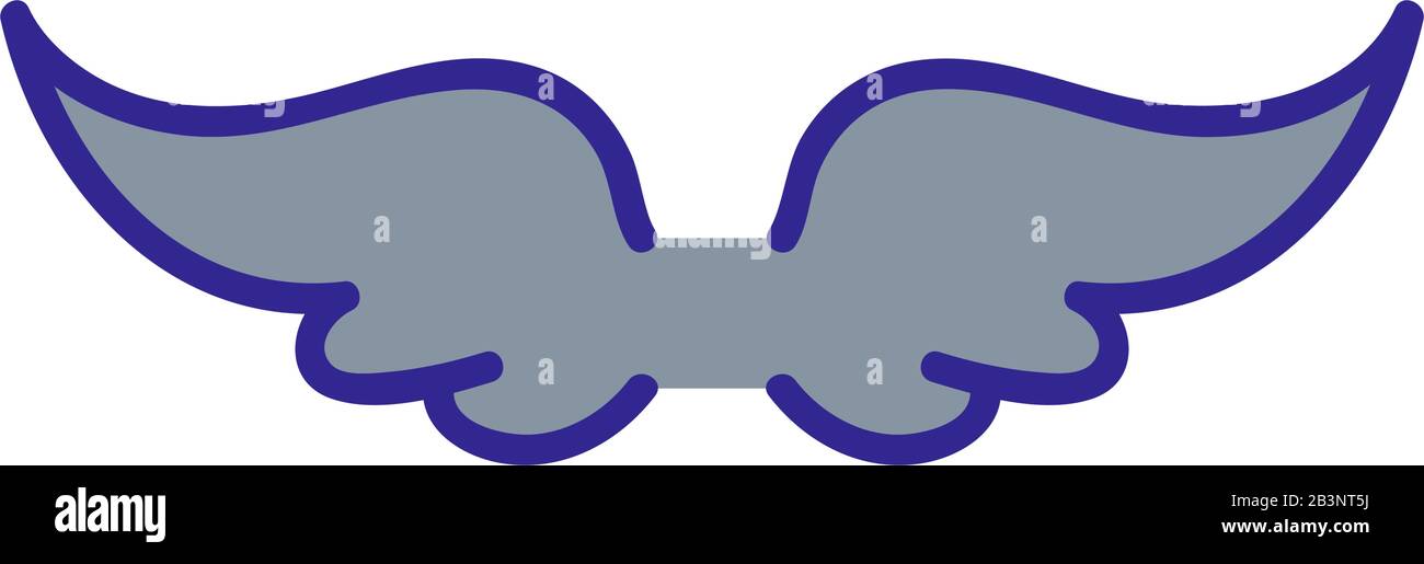 Wings of the angel icon vector. Isolated contour symbol illustration ...