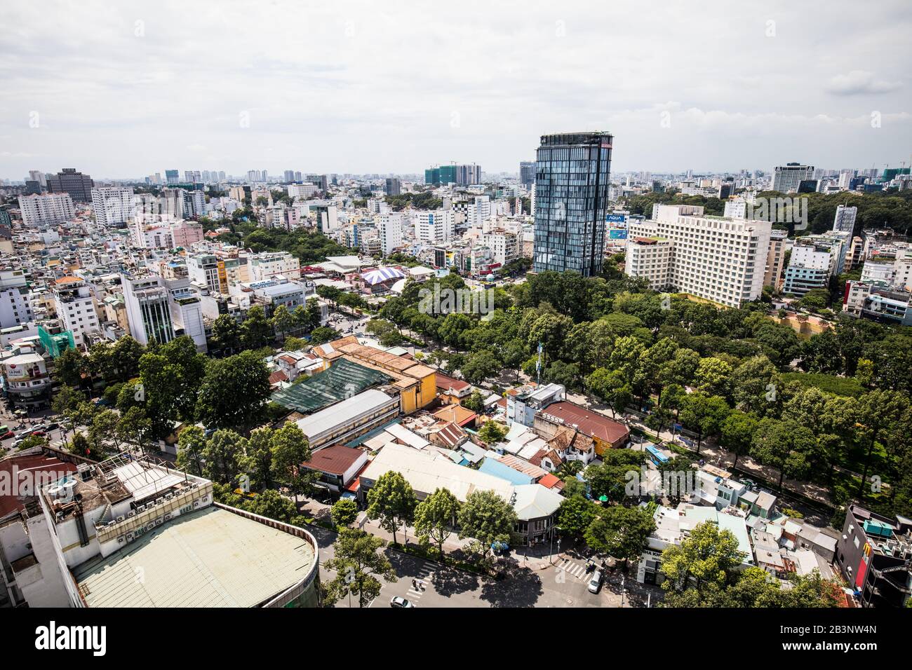 Aerial view over Ho Chi Minh City Stock Photo - Alamy
