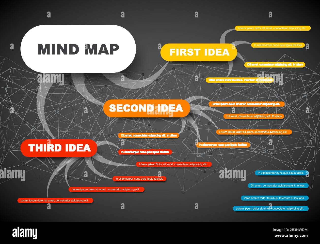 Vector abstract mind map infographic template with place for your ...
