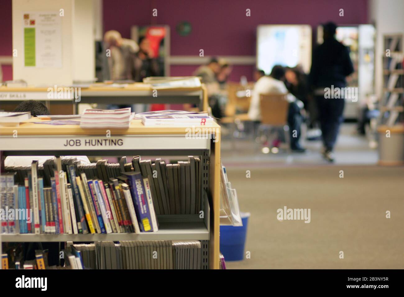 Job hunting section of university library UK Stock Photo - Alamy