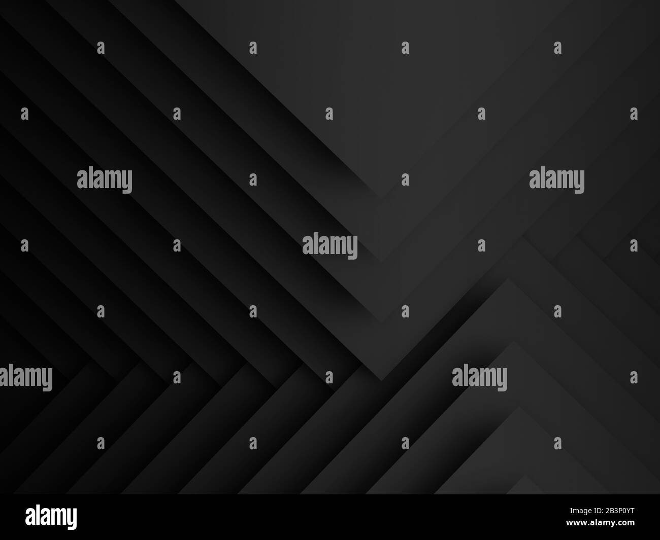 Minimalist black abstract background, geometric pattern of corners. 3d ...