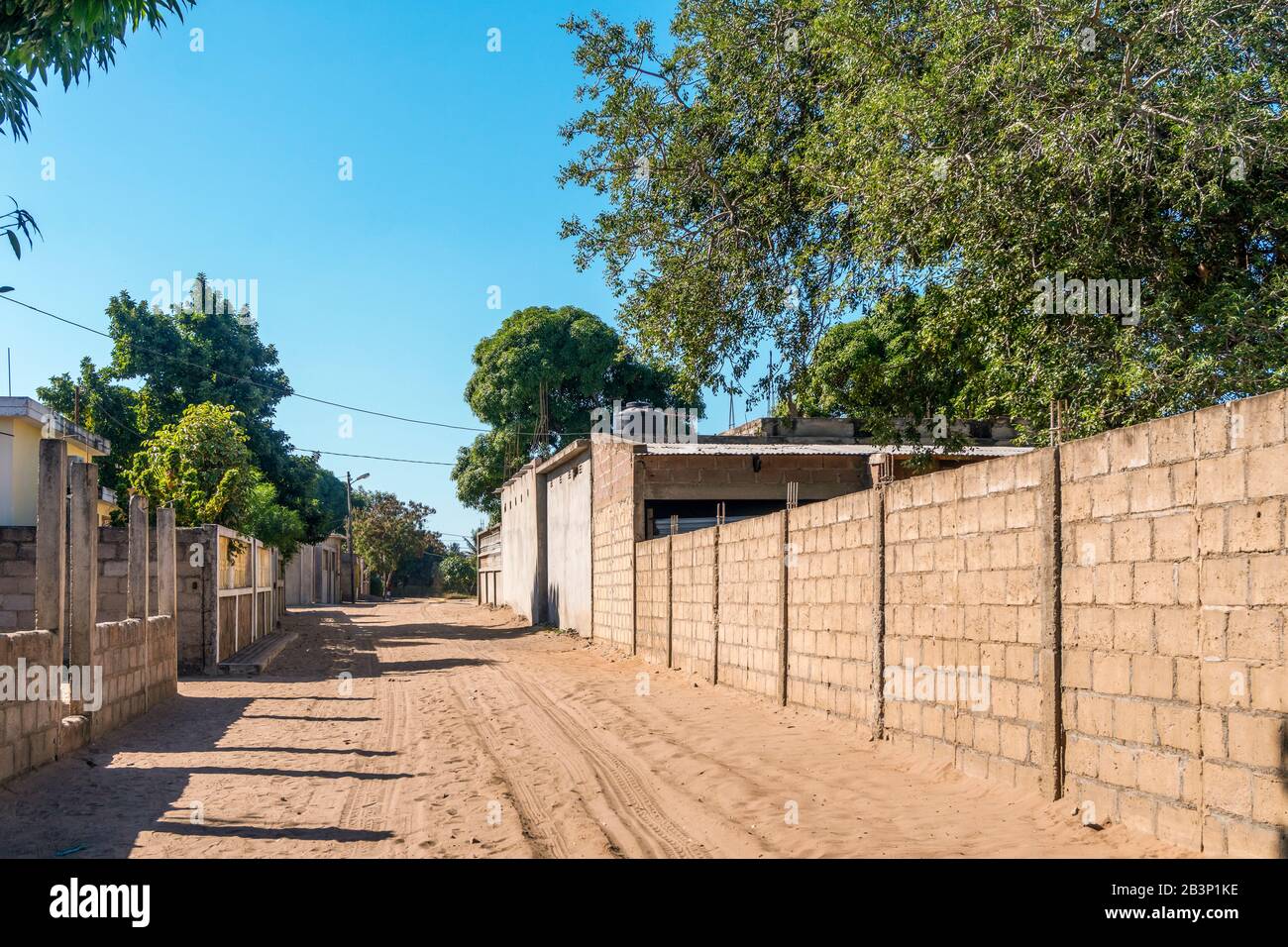 Maputo, Mozambique - May 16, 2019: Sandy road of African neighborhood ...