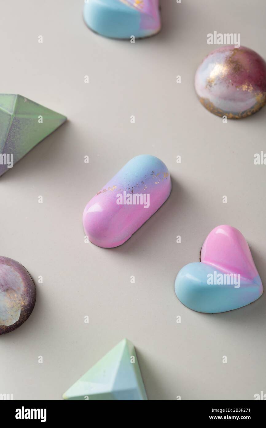 Modern chocolate bonbon set hi-res stock photography and images - Alamy