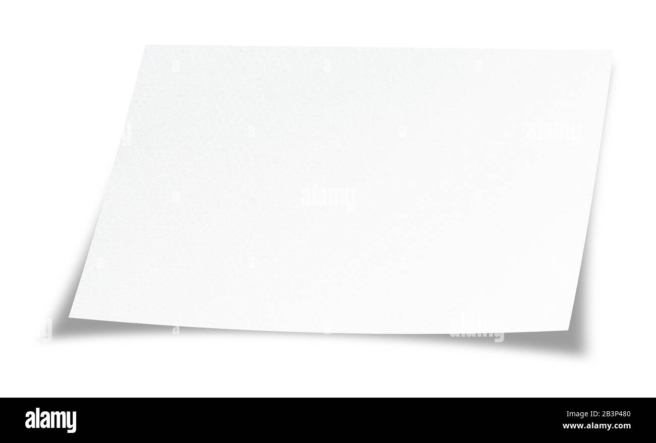 White Paper sheet background - isolated on white Stock Photo - Alamy