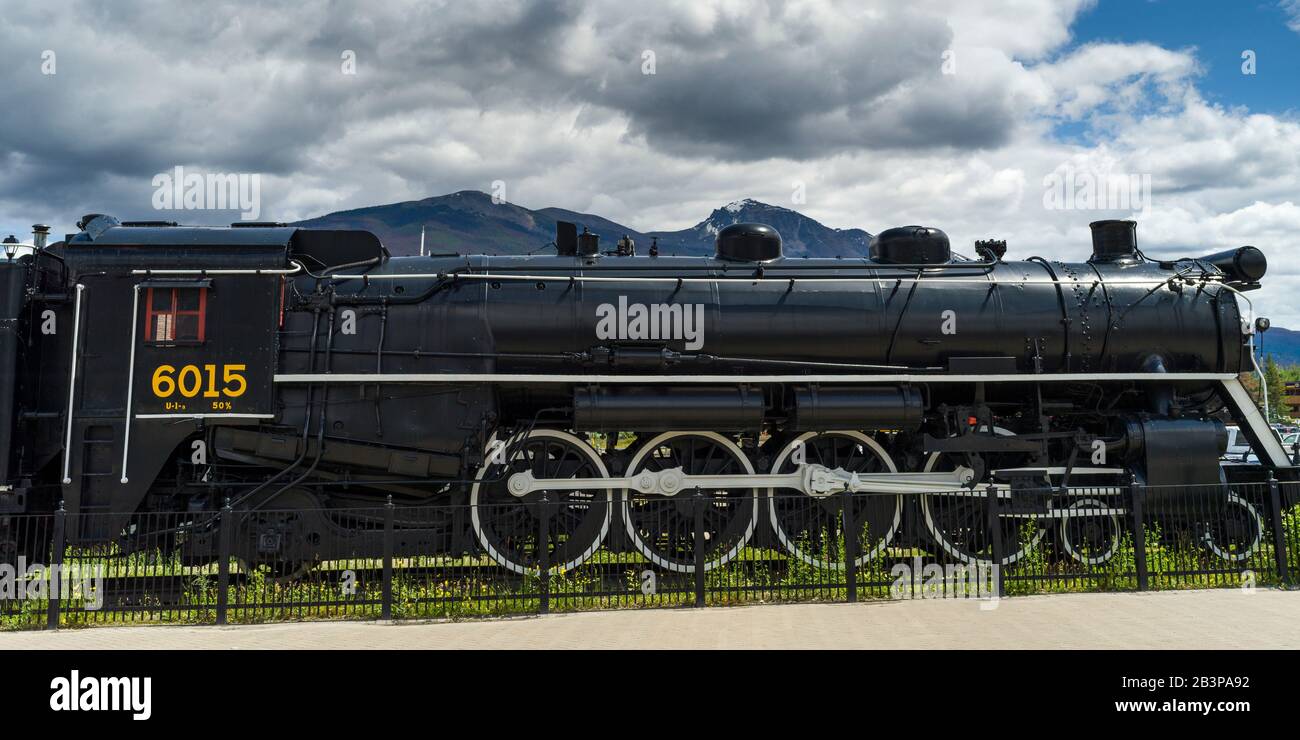 VIA Rail at Jasper Train Station, Icefield Parkway, Jasper National ...