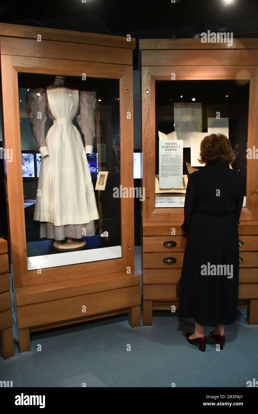 London, UK. 05th Mar, 2020. Uniform worn by Nightingale nurses 1896, at ...