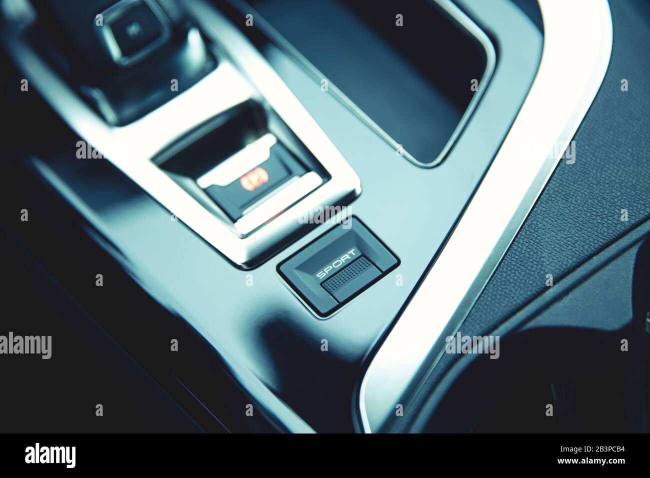 SPORT mode button in modern car Stock Photo - Alamy