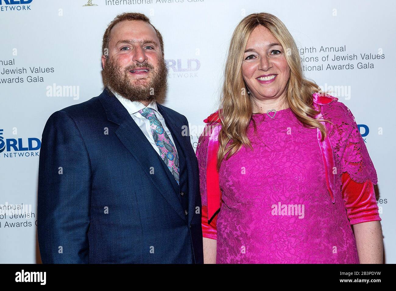 New York, NY, USA. 3rd Mar, 2020. Rabbi Shmuley Boteach, Debbie Boteach ...