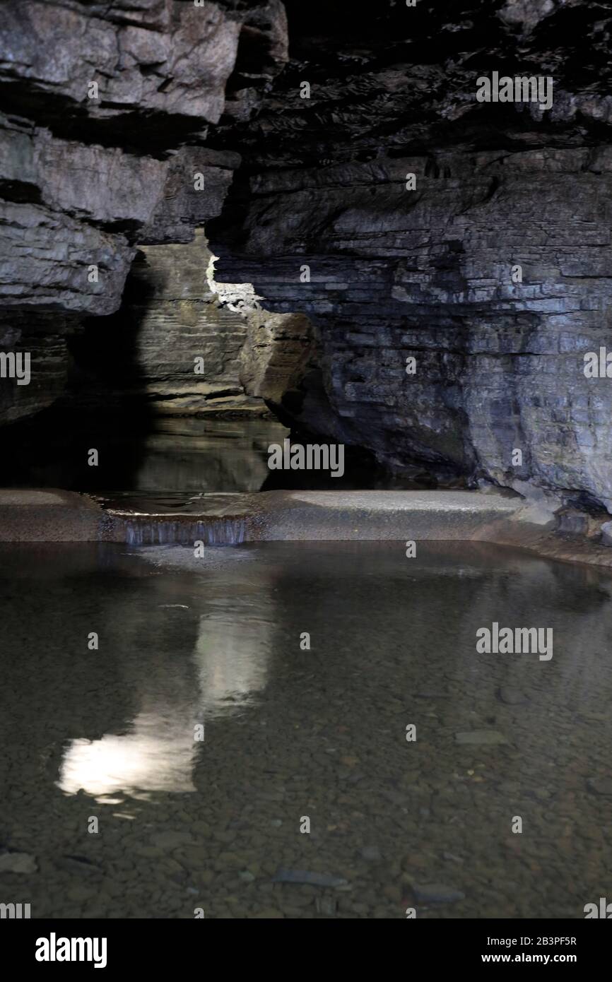 Spring water filled Jack Daniel Cave where the limestone filtered ...