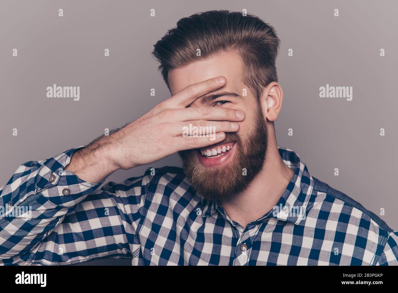 Male masculine face eye hi-res stock photography and images - Alamy