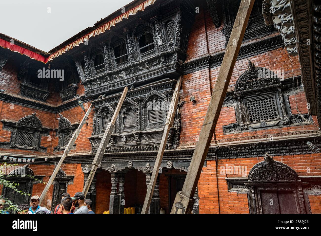 Courtyard of Kumari Ghar at Durbar Square in Kathmandu, Nepal Stock ...