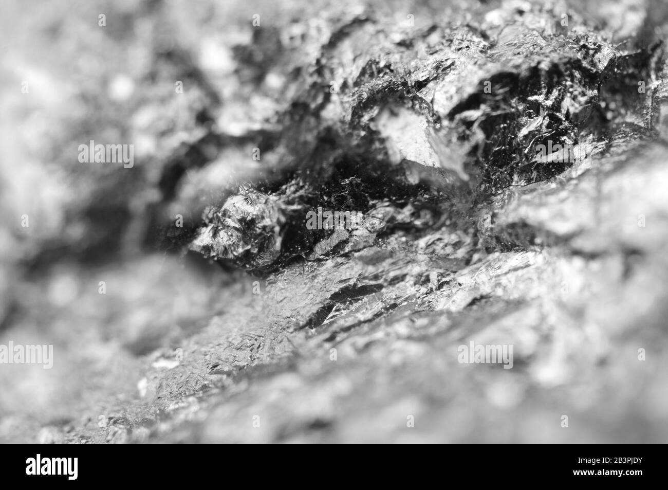 Nugget. Macro. Beautiful fantastic abstract background. Black-and-white ...