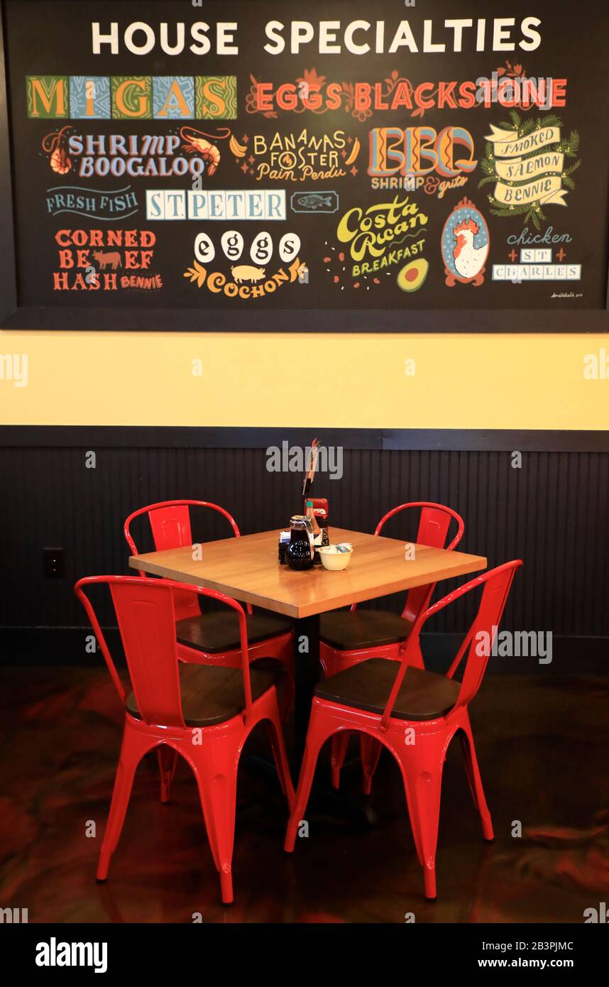 Interior view of New Orlean style Ruby Sunshine restaurant.Franklin ...