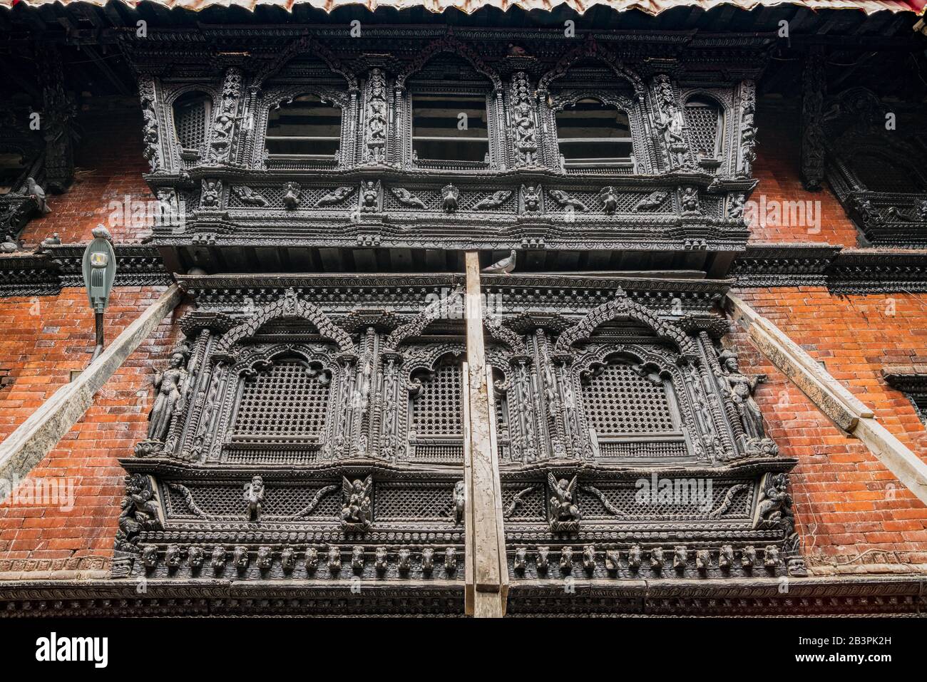 Courtyard of Kumari Ghar at Durbar Square in Kathmandu, Nepal Stock ...