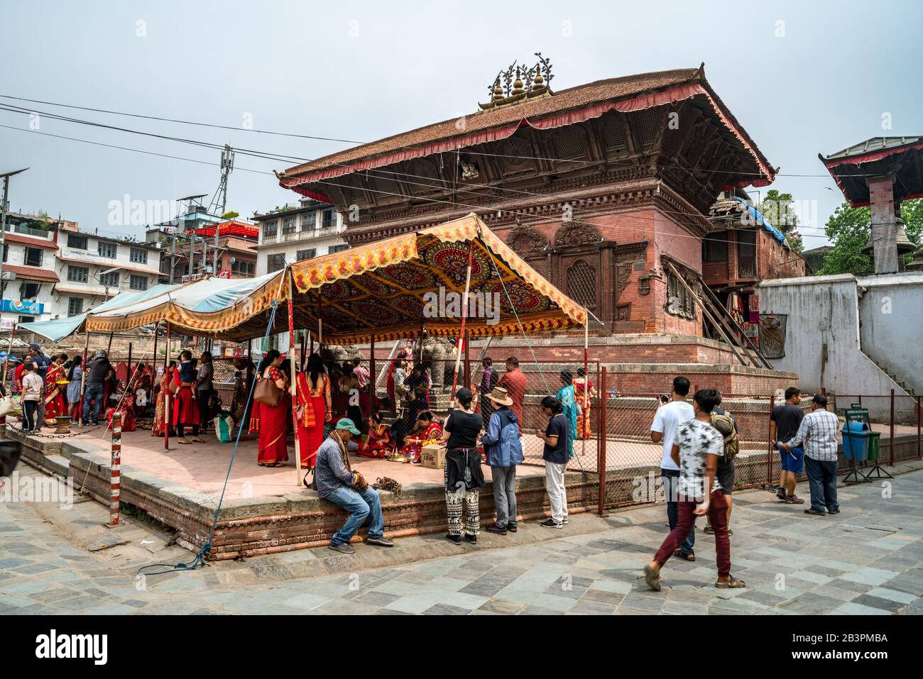 Mahadev Parvati Temple at Durbar Square in Kathmandu, Nepal Stock Photo ...