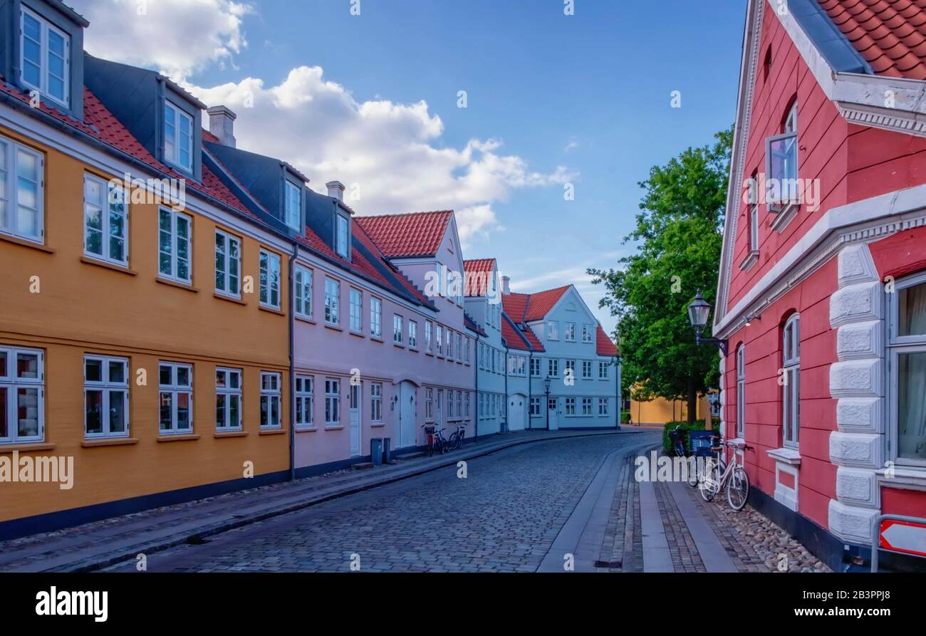 Street in medieval city of Ribe, Denmark Stock Photo - Alamy