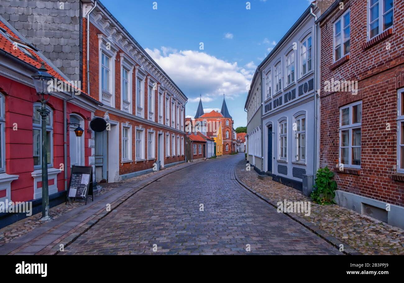 Street in medieval city of Ribe, Denmark Stock Photo - Alamy