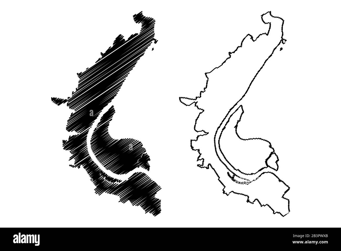 Volgograd City (Russian Federation, Russia) map vector illustration ...