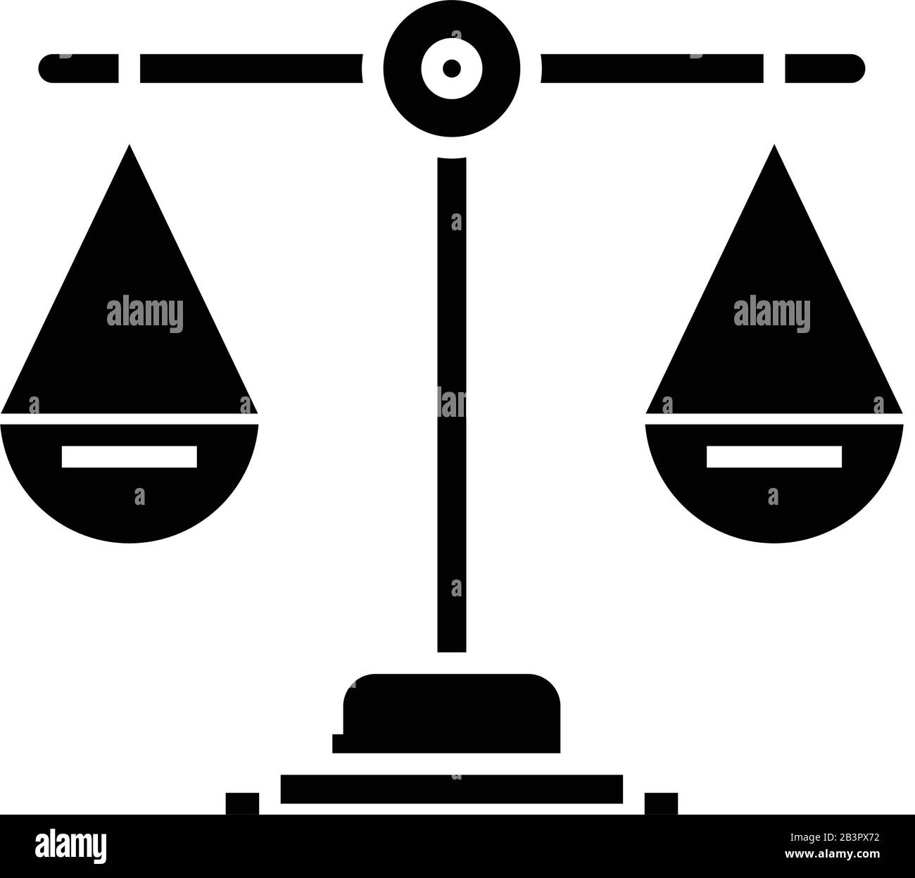 Scale black icon, concept illustration, vector flat symbol, glyph sign ...