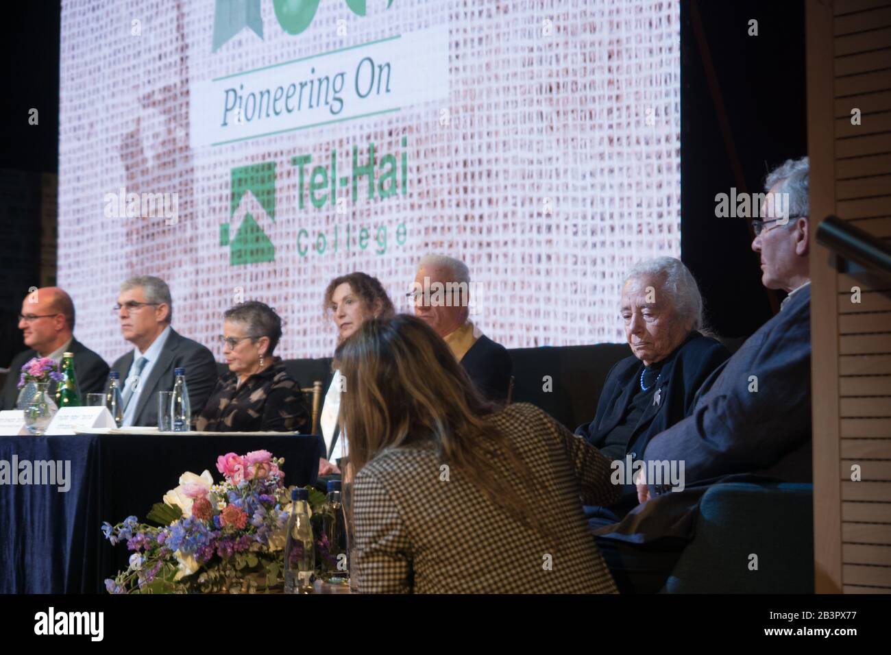 A ceremony in the Tel-Hai academic college, honoring Rachel Rabin (A ...