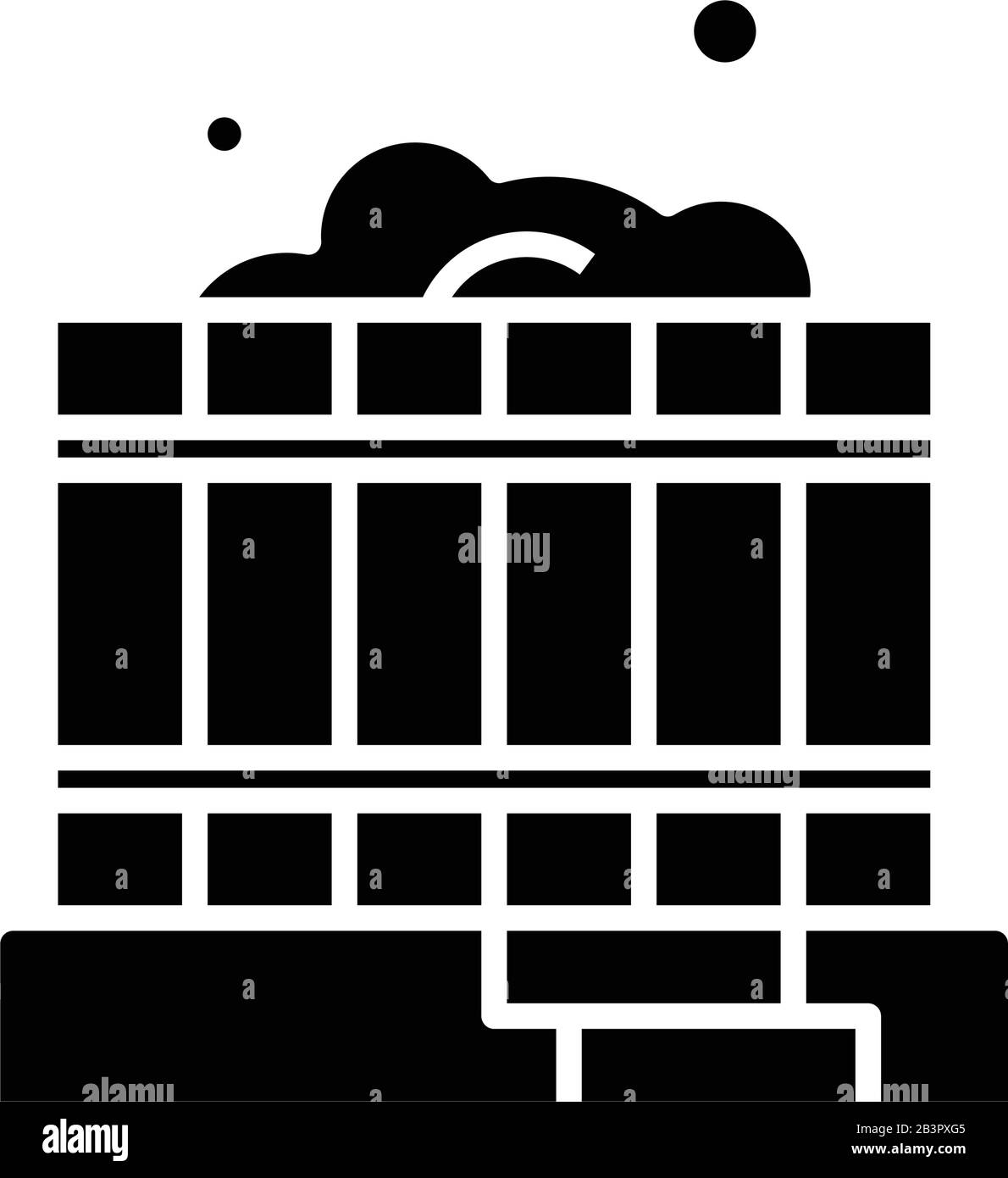 Sauna black icon, concept illustration, vector flat symbol, glyph sign ...