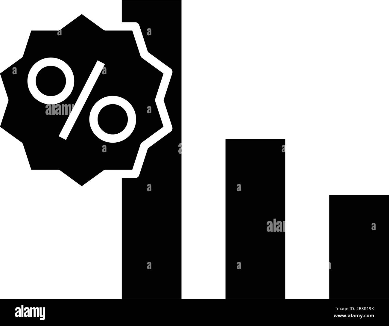 Sales charts black icon, concept illustration, vector flat symbol, glyph sign Stock Vector Image ...