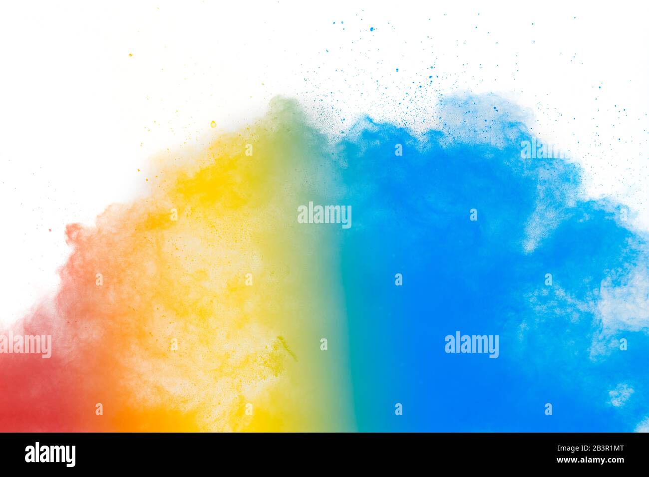 Colorful background of pastel powder explosion.Multi colored dust ...