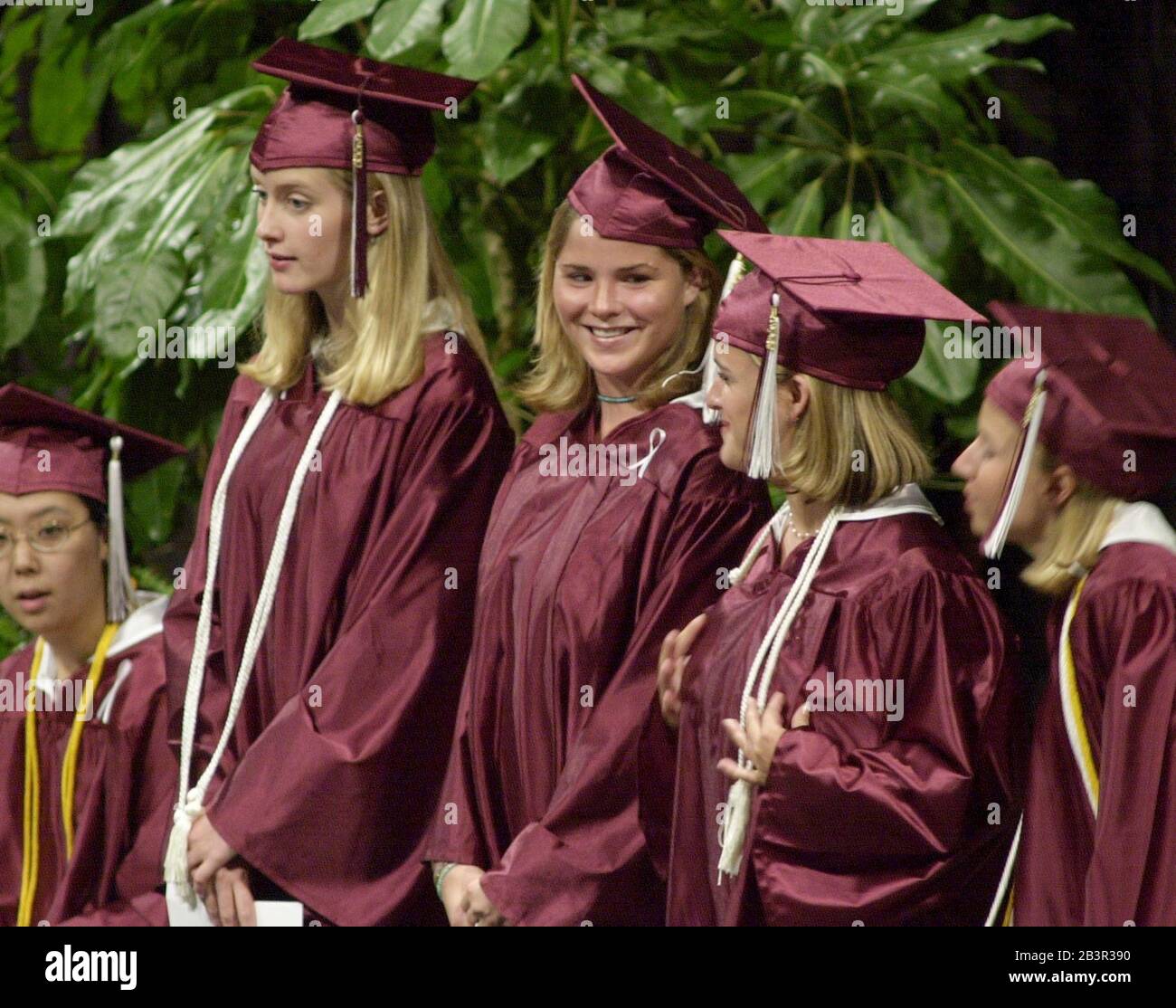 Austin, Texas USA, 25MAY00: Jenna Welch Bush (center) laughs with ...