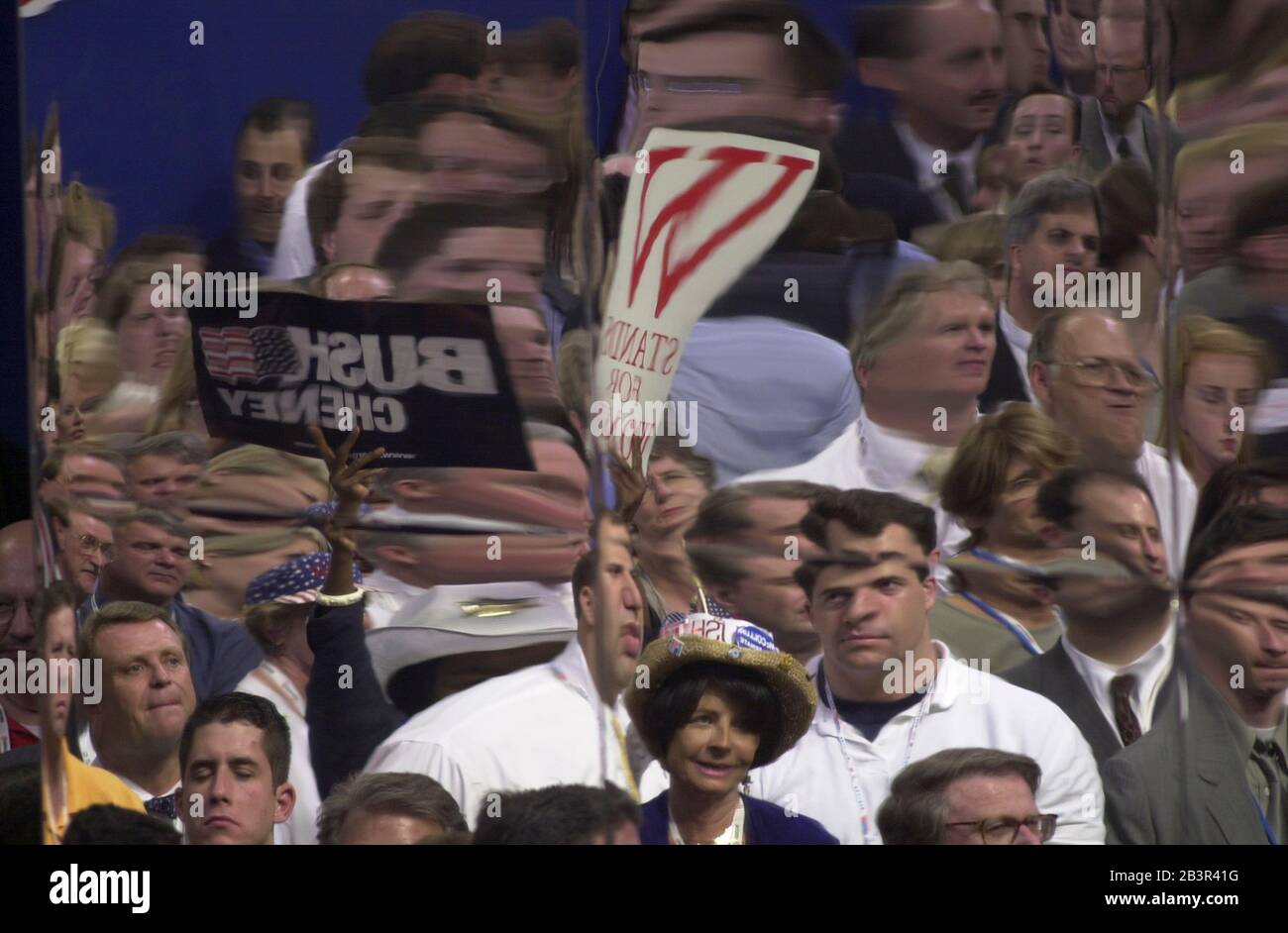 Philadelphia, Pennsylvania USA, 02AUG2000: Delegates reflected on a ...