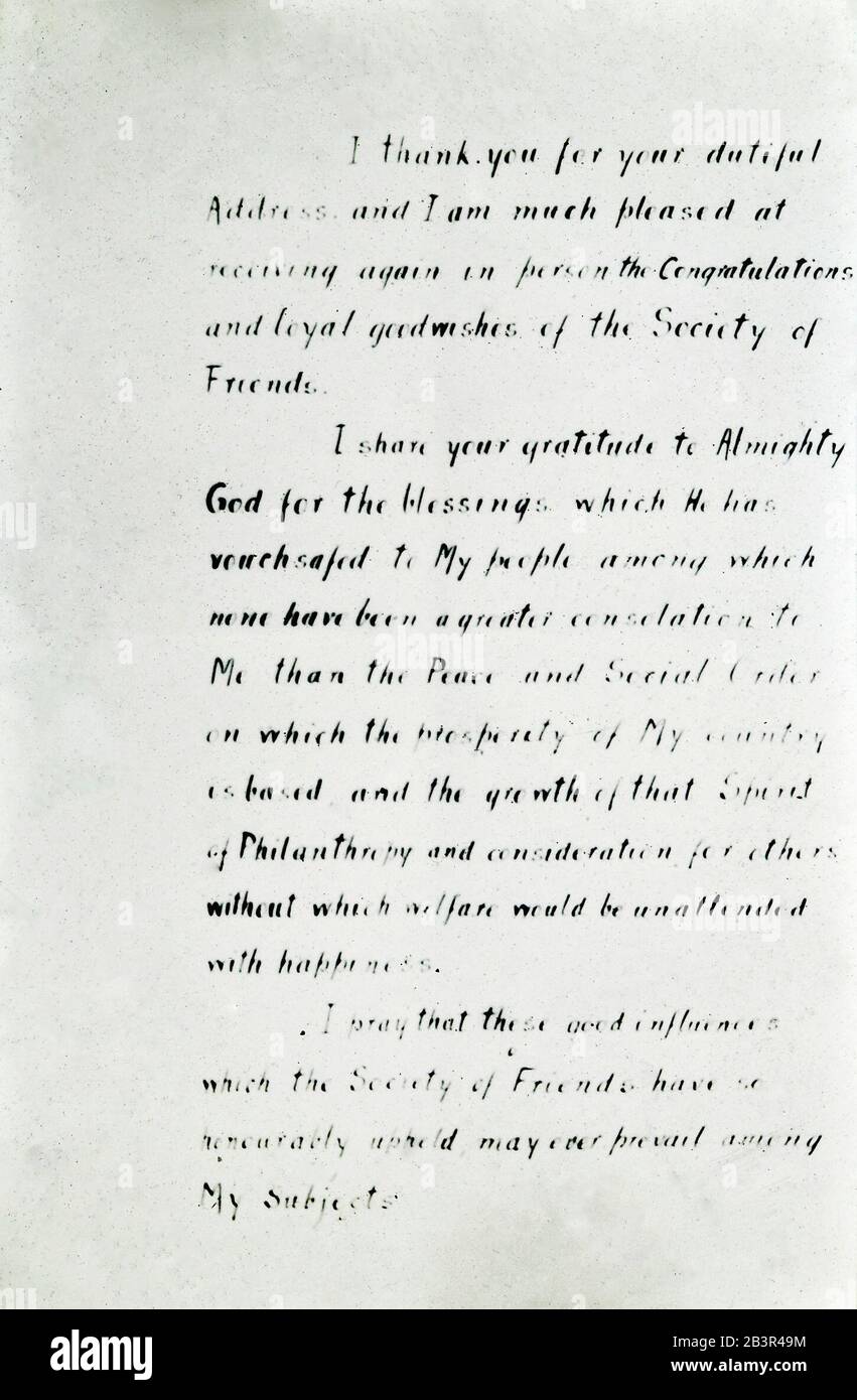 Historical quaker hand written documents hi-res stock photography and ...