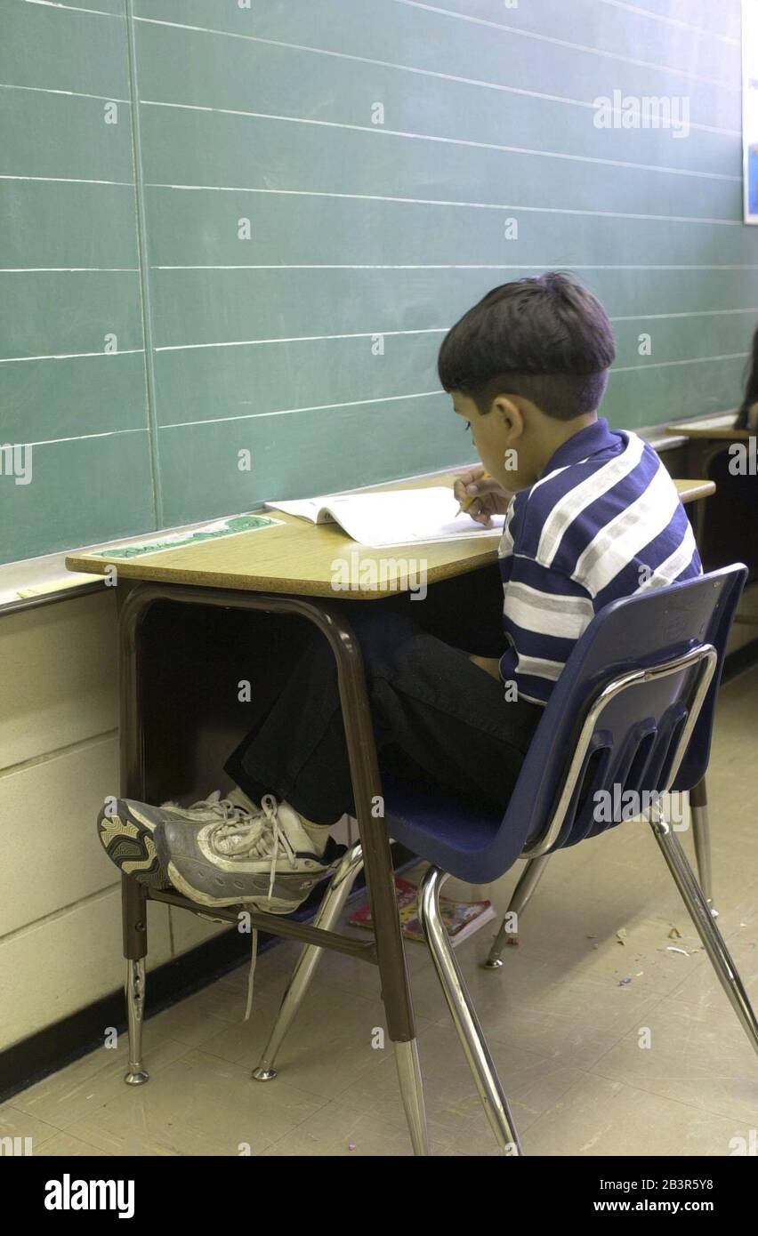 Boy taking standarized test hi-res stock photography and images - Alamy