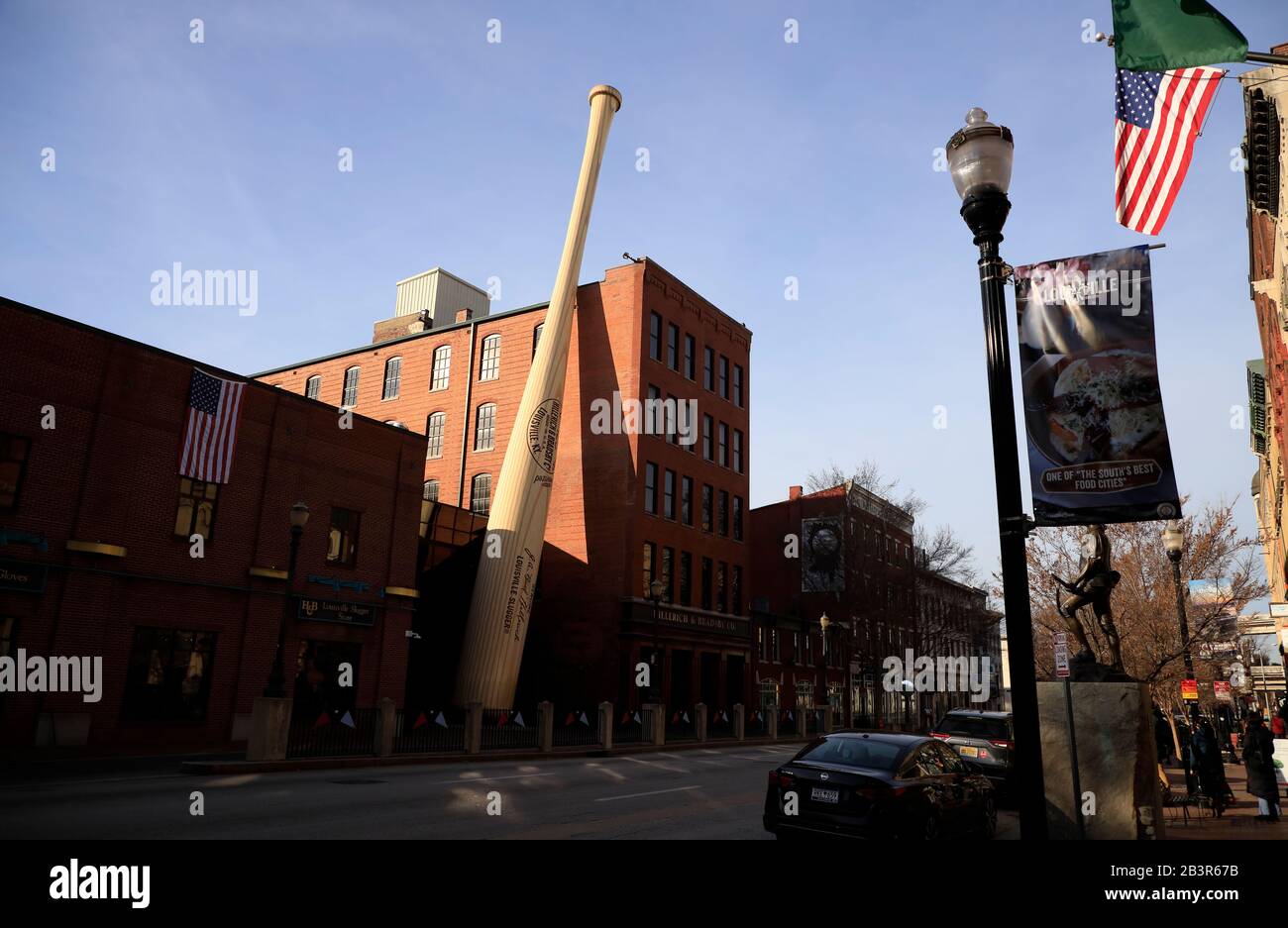 The big bat the oversized baseball bat sculpture the replica of the bat ...