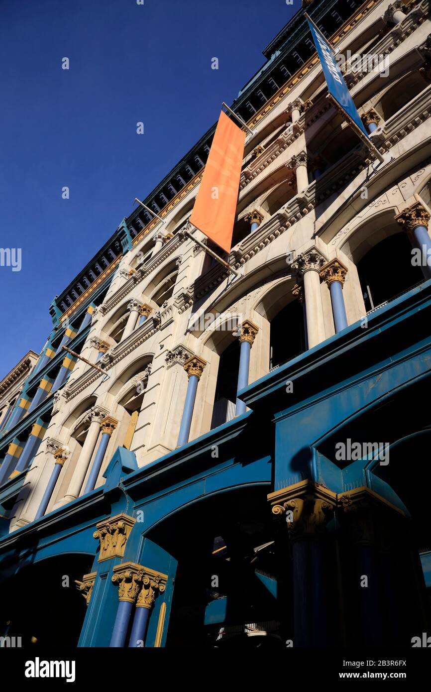 Renovated building facade of Whiskey Row at West Main Street in ...