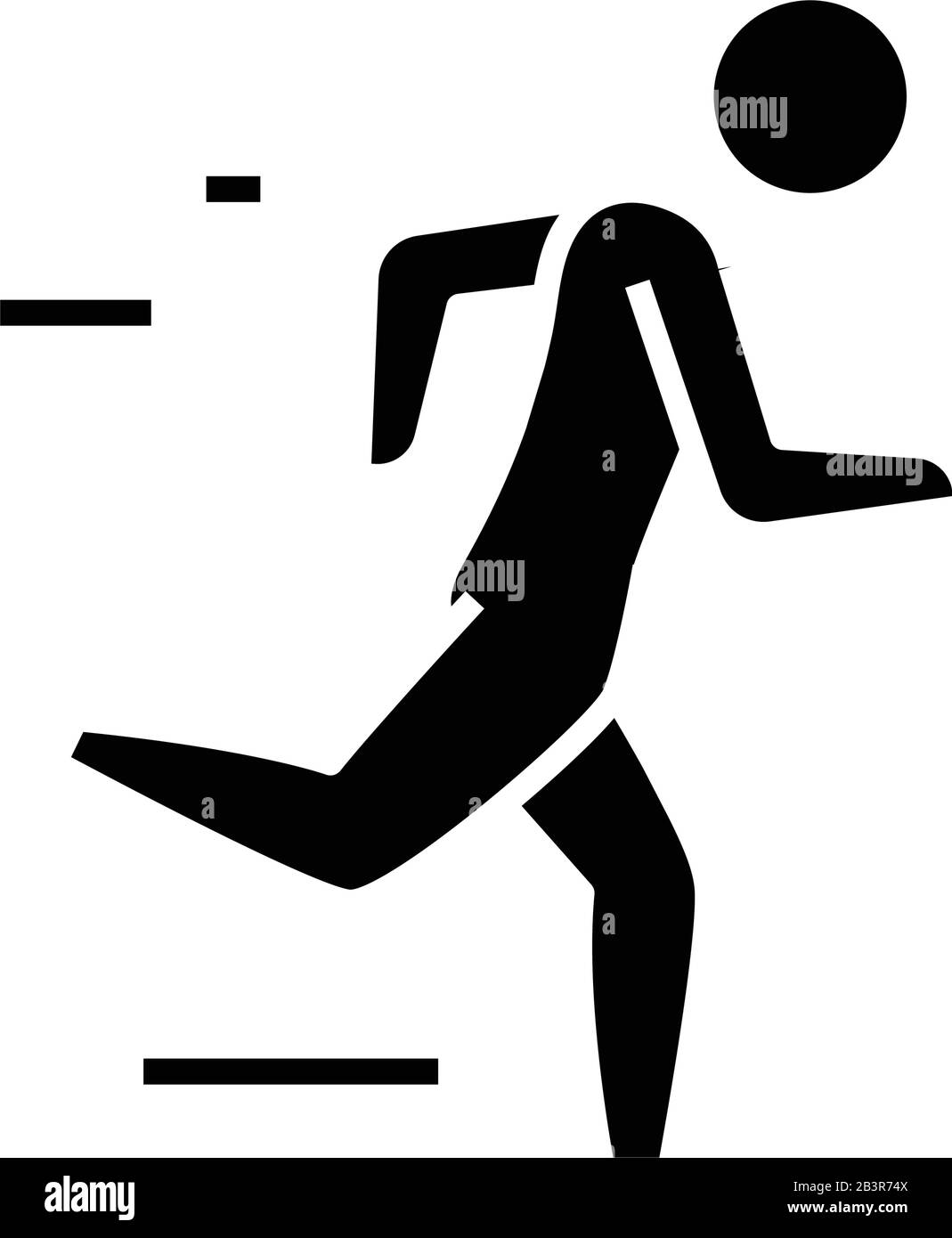 Man running symbol Black and White Stock Photos & Images - Alamy