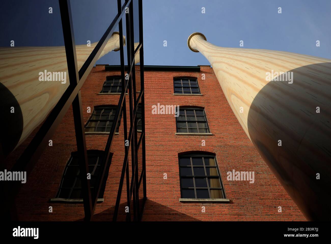 The big bat the oversized baseball bat sculpture the replica of the bat ...